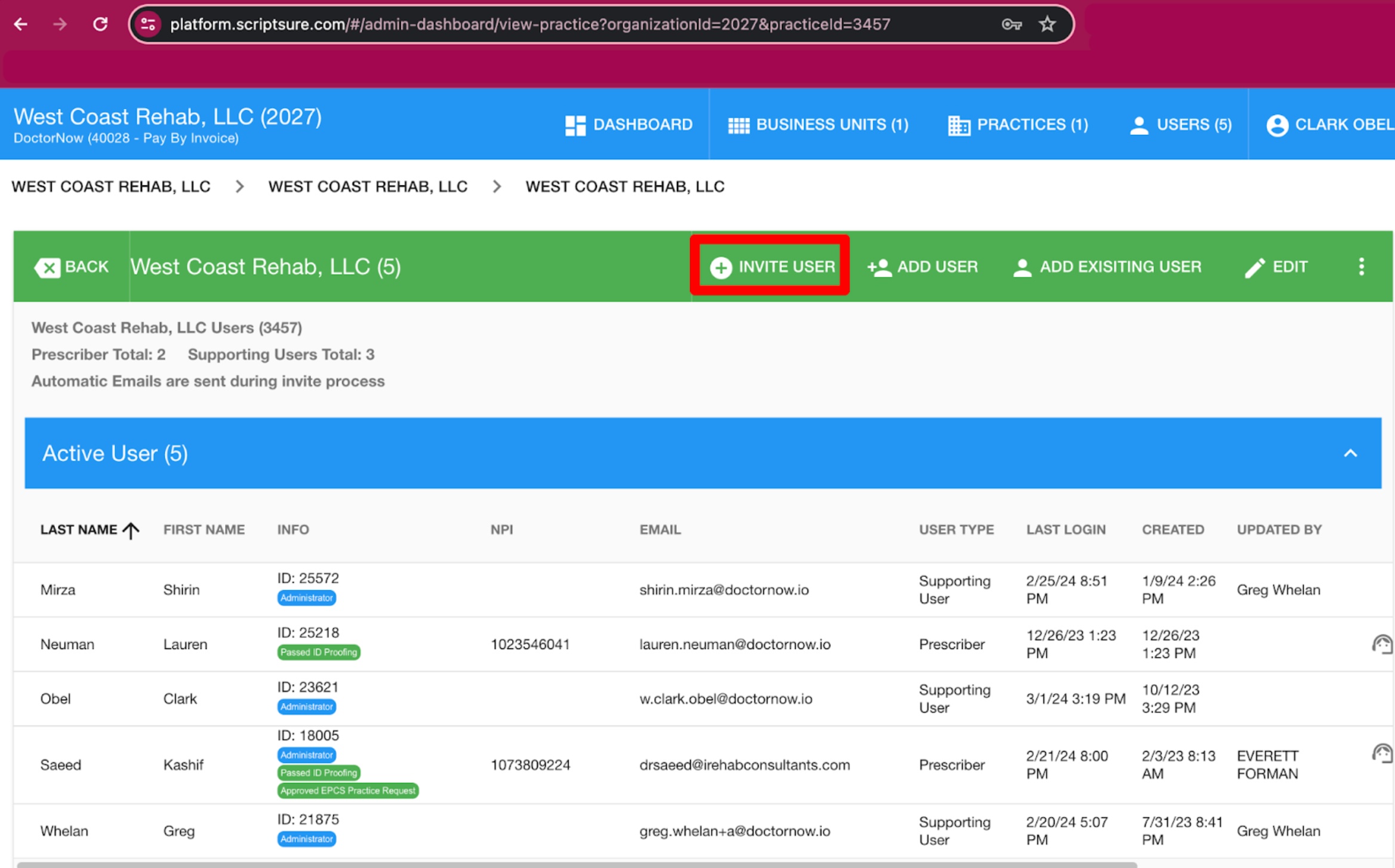 ScriptSure | Adding Users for e-Rx – DocNow
