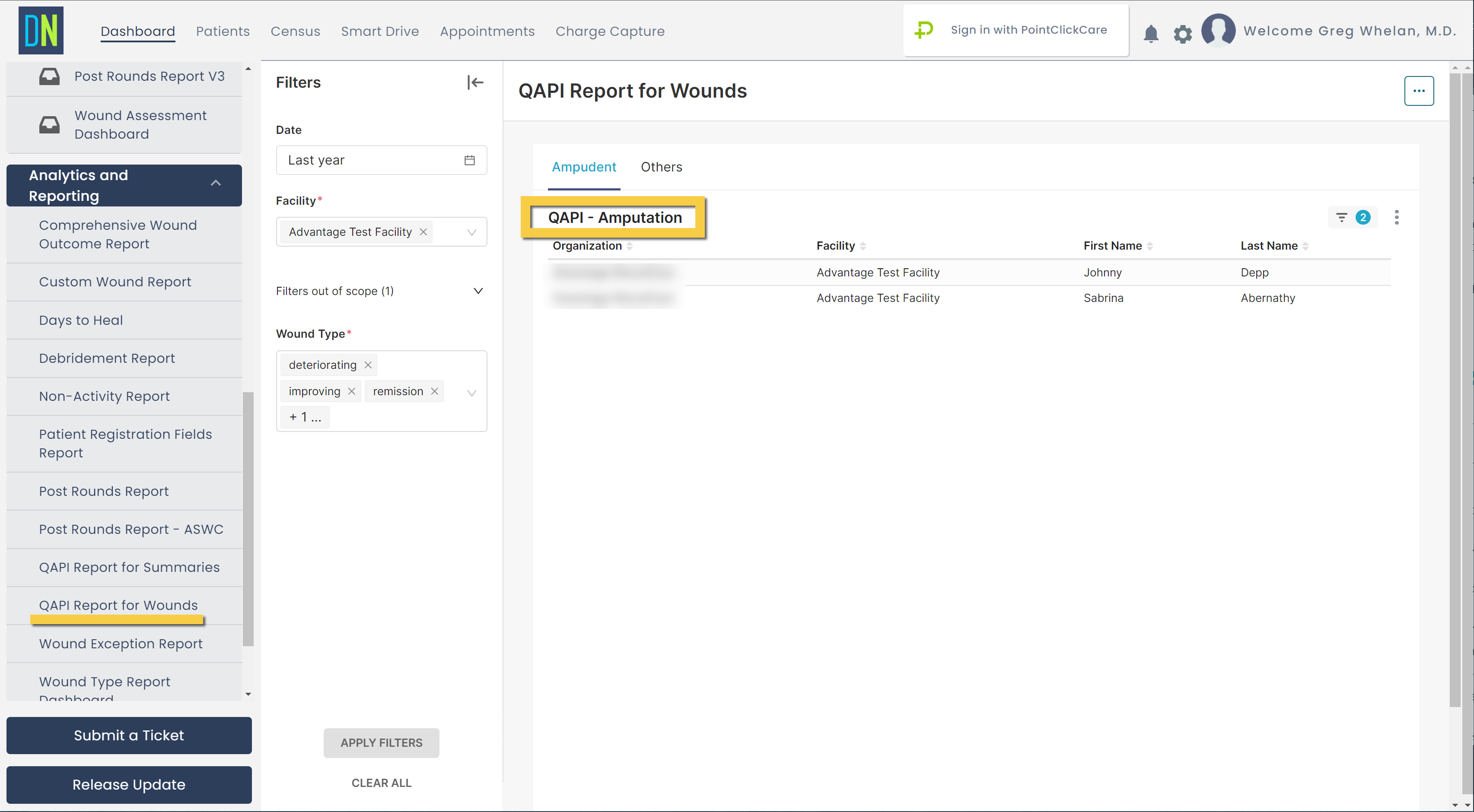 Reporting | The QAPI Report for Wounds | The QAPI Report for Summaries ...