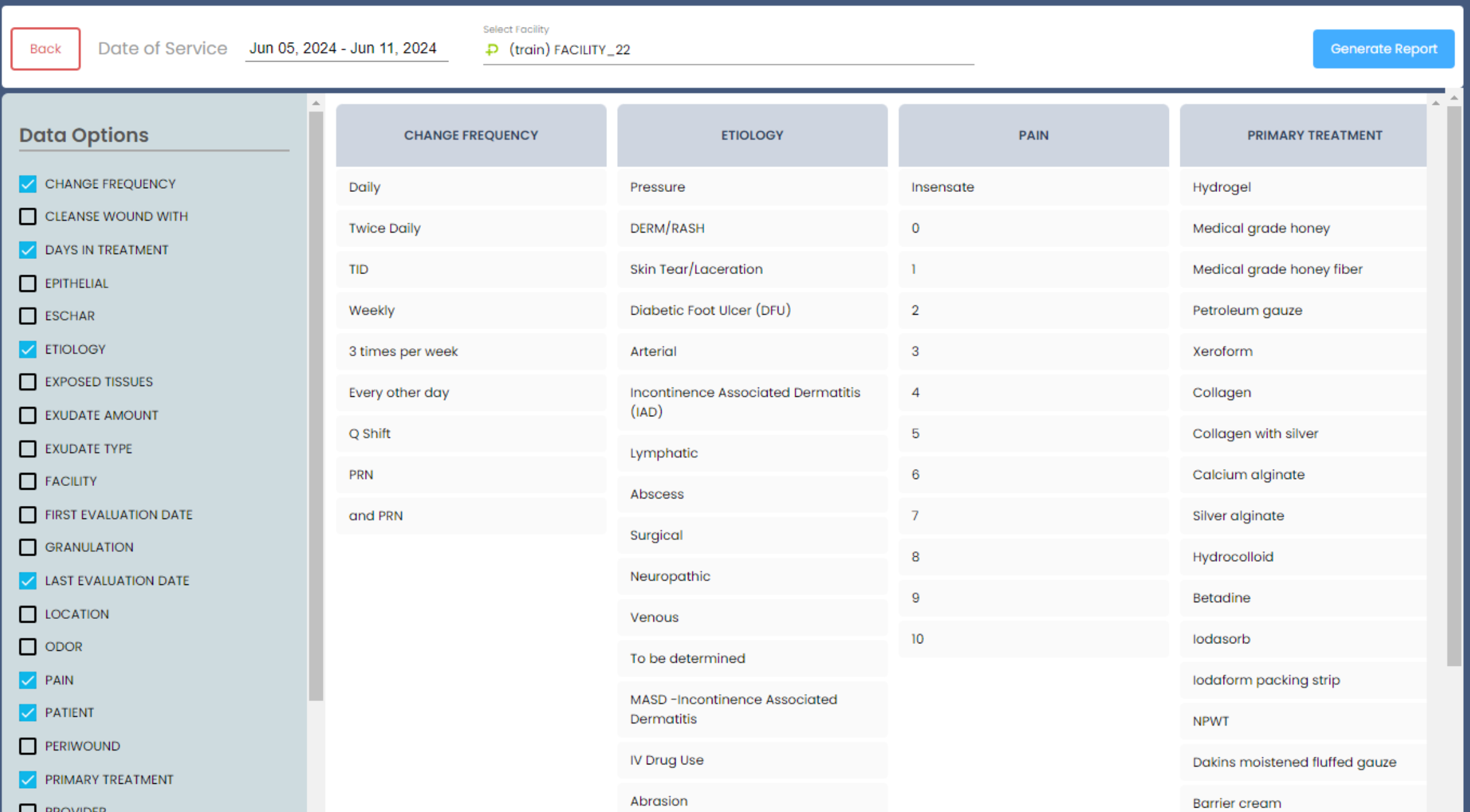 Custom Wound Report – DocNow